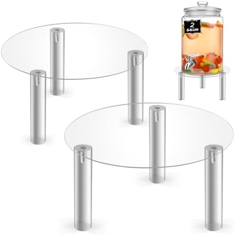Amazon.com | 2 PACK Beverage Dispenser Stand, 7.9 Inch Acrylic Drink ...