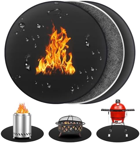Amazon.com : Fireproof Pros 36" Fire Pit Mat for Deck, Patio, Grass and ...