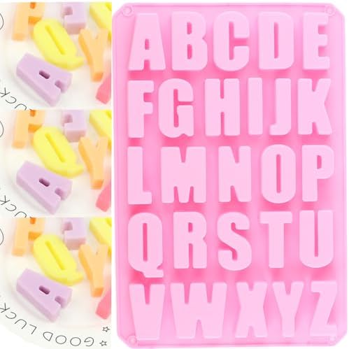 Amazon.com: 26 Cavities Silicone Letter Mold for Baking, Chocolate ...