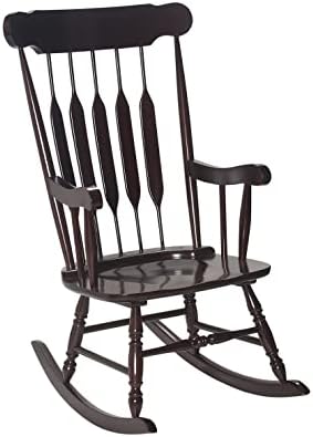 Amazon.com: Gift Mark Adult Solid Rocking Chair, Espresso : Home & Kitchen