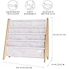 Amazon.com: 3 Sprouts Recycled Fabric Kids Bookshelf – 4-Tier Sling ...