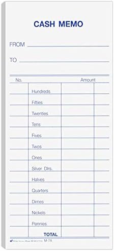 Amazon.com : BankSupplies Cash Memo - 2.75 W X 6.25 H - Pack Of 1000 ...