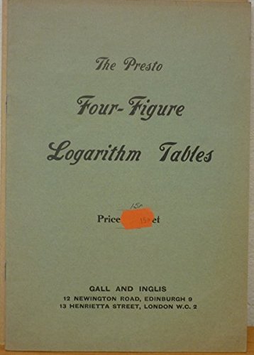 Logarithm Tables: Four Figure: unknown author: 9780852480762: Amazon ...