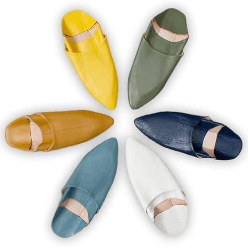 Amazon.com: Moroccan babouche slipper, Leather slipper, Unisex Handmade ...