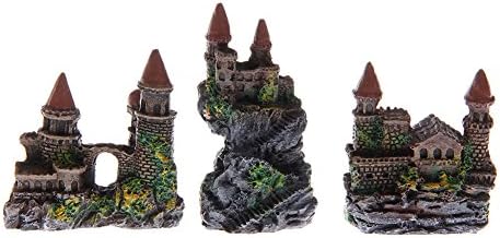 Amazon.com : Aquarium Castle Decoration Small Resin Castles Hideouts ...