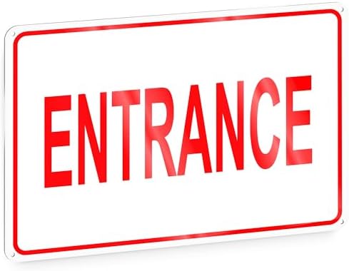 Amazon.com: Reflective Entrance Sign, 8x12 Rust-Free Aluminum Enter ...