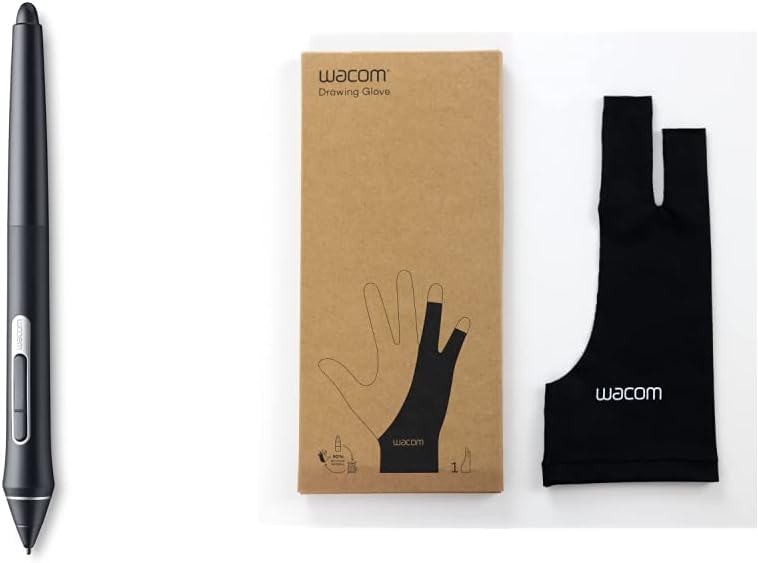 Amazon.com: Wacom KP504E Pro Pen 2 with Case, Black & Drawing Glove ...