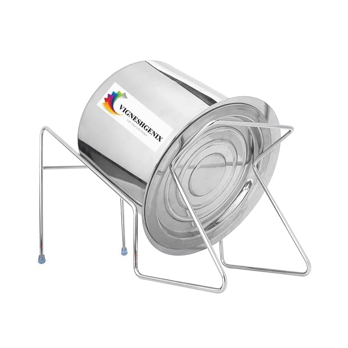 VIGNESHGENIX Handsfree Rice Pot Drain Stand Stainless Steel stand ...