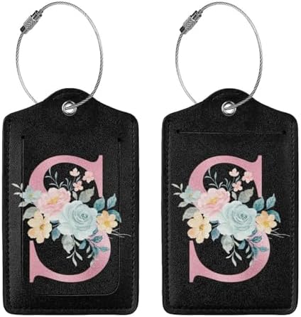 Amazon.com: 2 Pcs Letter S Luggage Tags for Suitcase, Unique Letters Tag, Travel Gifts for ...