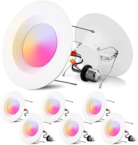 NITENSLAB Smart Retrofit Can Lights 6inch 12W 1000LM，12Pack Smart led ...