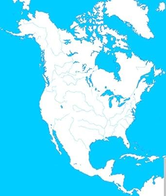 Maps for Practice North America Rivers | North America Physical | Total ...