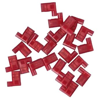 SHUATI 100PCS Flag Shaped Right Angle Spade Connectors,90 Degree Nylon ...