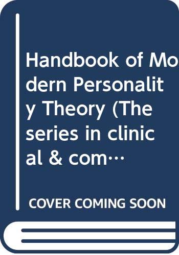 Handbook of Modern Personality Theory (Mathematics & Its Applications ...