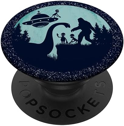 Amazon.com: Bigfoot Loch Ness Monster Nessie Sasquatch Ufo Funny Aliens PopSockets Adhesive ...