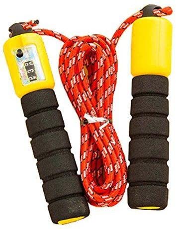 SPORTSHOLIC® Yellow and Black Skip and Fit With auto Counter Meter Rope ...