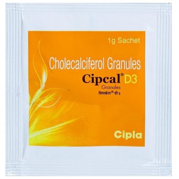 Buy Cip-cal D3 Granules with D3-1 gm pack of 10 sachet for & Joints ...
