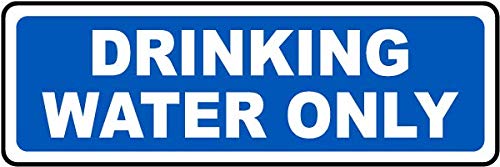 Drinking Water only. Blue and White Color Lable. Sign Board Water Proof ...