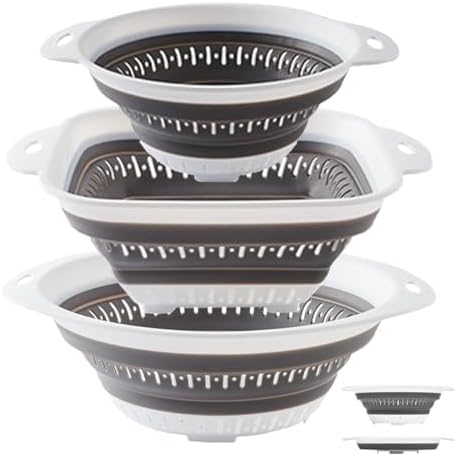 Amazon.com: LogFaadCoi 3 Pcs Collapsible Colander and Strainer,Silicone ...