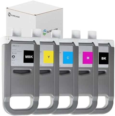 Amazon.com: 5 Packs PFI-710 Ink Cartridge Pigment Compatible PFI710 PFI 710 Replacement for ...