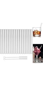 Amazon.com: 12 Inch Reusable Glass Straws for 40 oz Tumblers, Extra ...