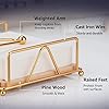 Amazon.com: MOLEDINO Modern Gold Cast Iron Napkin Holder with Wooden Base, Sturdy Square Design ...