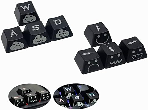 Amazon.com: Replacement WASD Arrow Keycaps UV Coating Backlit Double ...