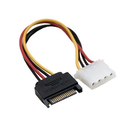 Serial ATA SATA to 5.25 Molex Power Adapter Cable - Power a Molex ...