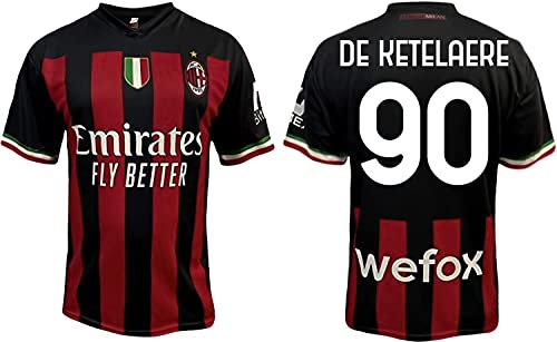 3R SPORT S.R.L Rossonera Football Shirt 2022 2023. De Ketelaere Custom ...