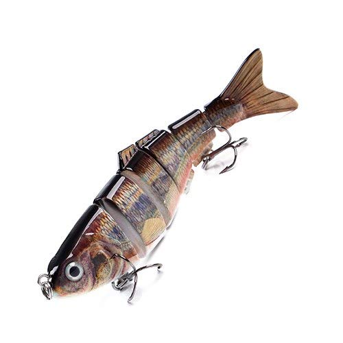 FTK Fishing Lure 122mm/22g 3D Eyes 6 Segment Sinking Wobr Fishing Hard ...