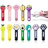 Amazon.com: 12 Pcs Reusable Cable Ties, Cute Cartoon Flower Fruit ...
