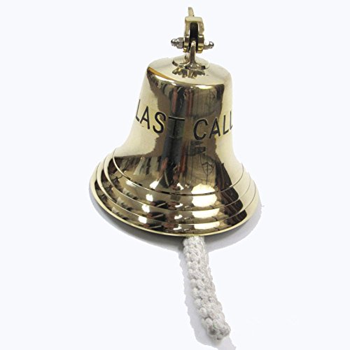 Amazon.com: Large "Last Call" Bar Bell 8" Brass Bartenders Bartending ...
