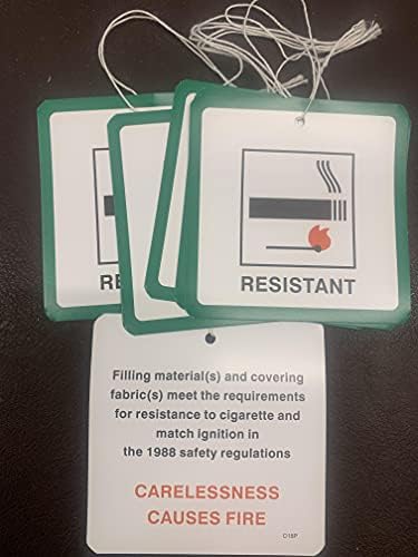 mm08enn Fire Safety Cigarette Match Resistant Wing Hanging Labels for ...