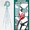 Amazon.com: WISLAS Garden Windmill for Yard Decor, 8 ft Tall Metal ...