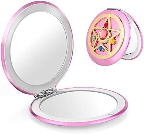 Compact Mirror Travel Makeup Mirror 1X/2X Magnification Pocket Mirror ...