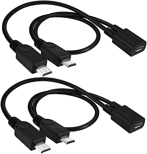 Amazon.com: ELECTOP Micro USB Female to 2 Micro USB Male Splitter Cable ...