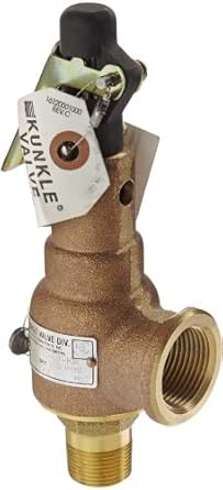 Kunkle 6010EDV01-KM0150 Bronze ASME Safety Relief Valve for Air/Gas, Viton Soft Seat, 150 Preset ...