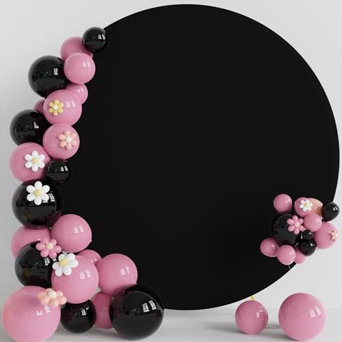 Amazon.com : Putros 7.2FT Round Backdrop Cover Black Circle Arch Cover ...