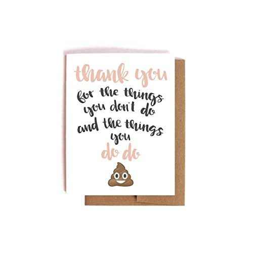 Amazon.com: Things You Do Do Poop Emoji Thank You Card : Office Products