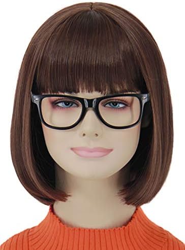 Amazon.com : Ruina Brown Velma Wig Short Brown Wigs for Velma Costume ...