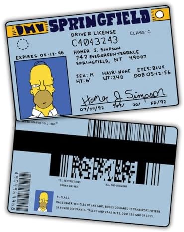 Amazon.com: Signs 4 Fun Parody Driver’s License | Marge ID | Fake ID ...