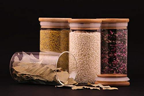 Buy Nilkanth Varni Clear Glass Canister Food Storage Jar With Airtight ...