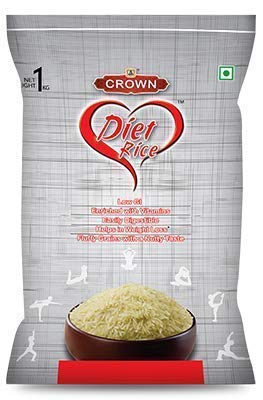 Crown Rice Long Grain Basmati Diet Rice - 1 kg : Amazon.in: Grocery ...