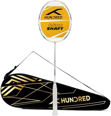 Buy HUNDRED Viper 900 Carbon Fibre Strung Badminton Racket with Full ...