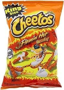 American Crunchy Flamin Hot 3.5oz / 99g 1 x KING SIZE Bag of flaming ...