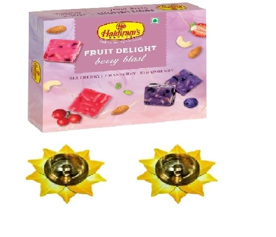 Haldiram's Nagpur Fruit Delight Berry Blast 225g with 2 Small Brass ...