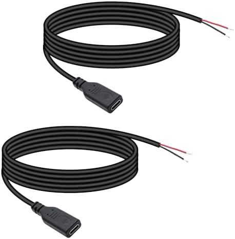 Amazon.com: USB C Power Pigtail Cable 6.6FT/2M 24AWG 5V 3A USB Type-C ...
