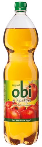 Obi Apfelsaft gespritzt, ohne Zuckerzusatz, PET - 1.5L : Amazon.de ...