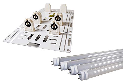 Pre-Wired 8 Ft T12 T8 LED Conversion Upgrade Retrofit Kit - Single Pin ...