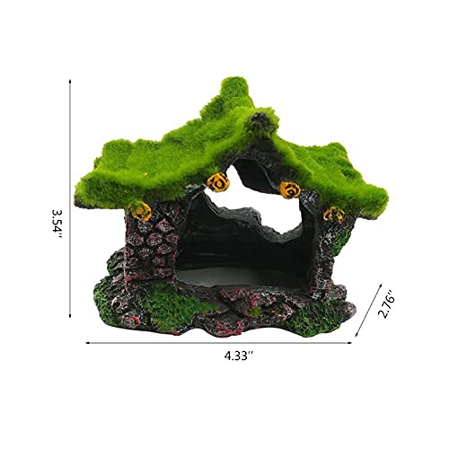Snapklik.com : Aquarium Decoration House Resin Hollow Hideout House ...