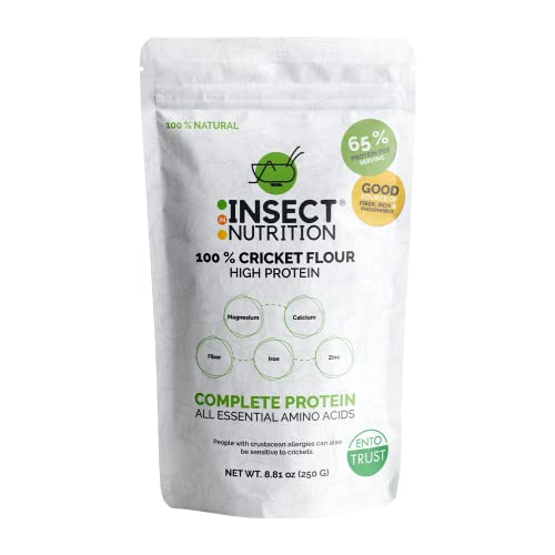 IN INSECT NUTRITION Cricket Flour High Protein 8.82 oz,, 65% Protein ...